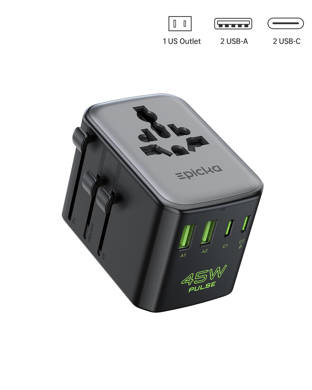 Pulse Duo 45W Universal Travel Adapter