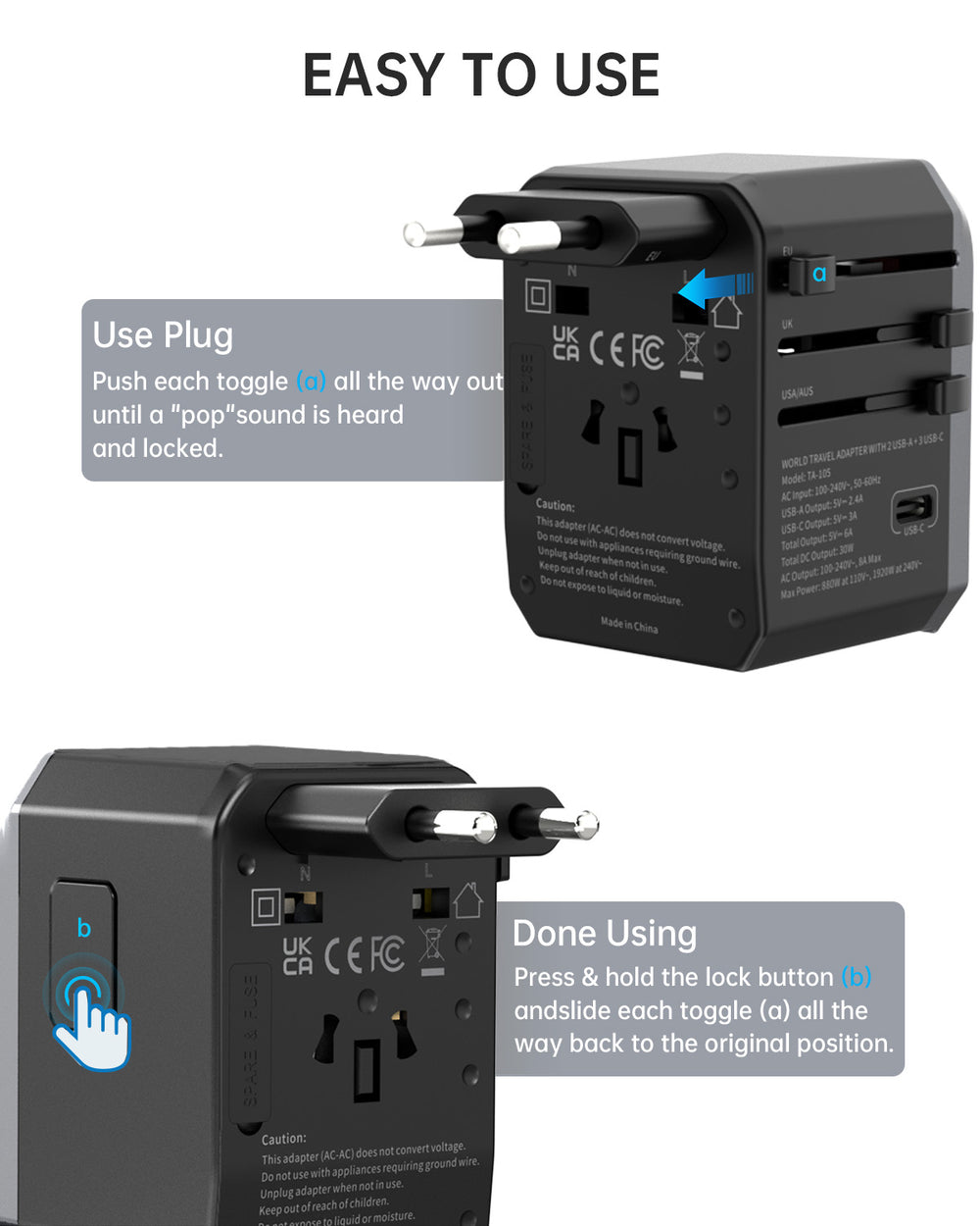 TA-105 Universal Travel Adapter